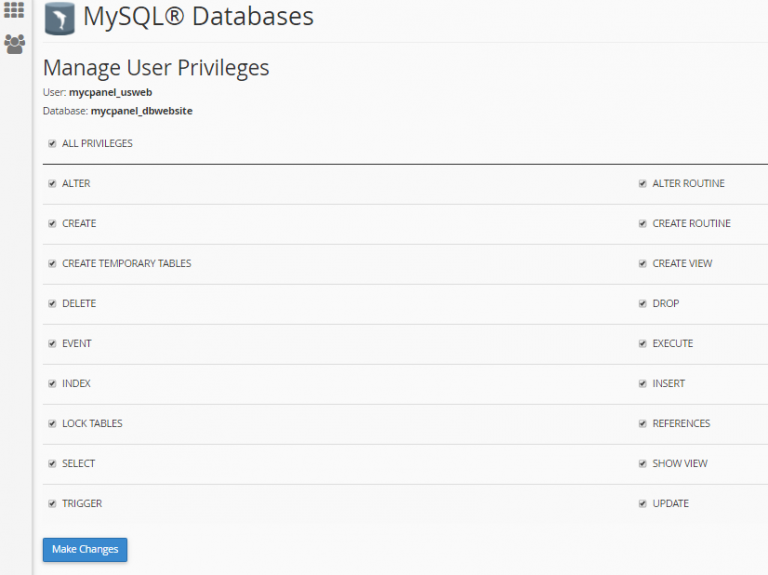 How to create and modify MySQL databases in cPanel
